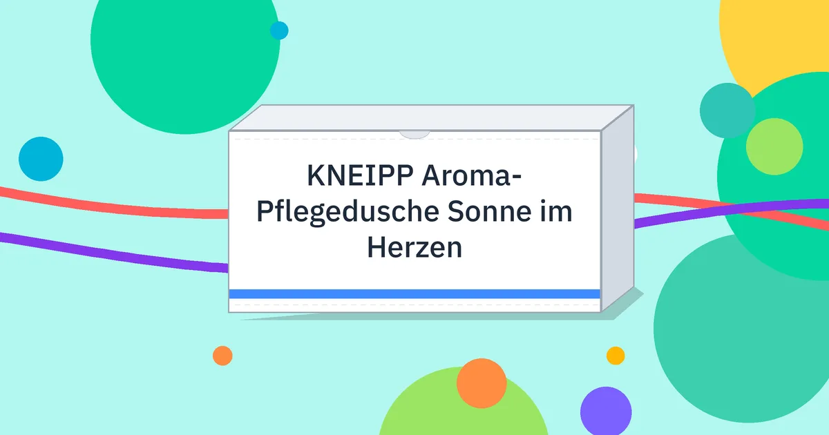Symbolbild: Packung mit der Aufschrift KNEIPP Aroma-Pflegedusche Sonne im Herzen (PZN 19829267) – Verfügbarkeit und Bezug in Apotheken in Frankfurt am Main