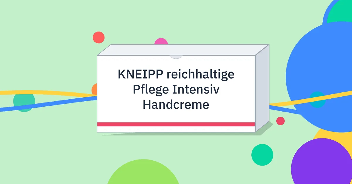 Symbolbild: Packung mit der Aufschrift KNEIPP reichhaltige Pflege Intensiv Handcreme (PZN 18760881) – Verfügbarkeit und Bezug in Apotheken in Frankfurt am Main