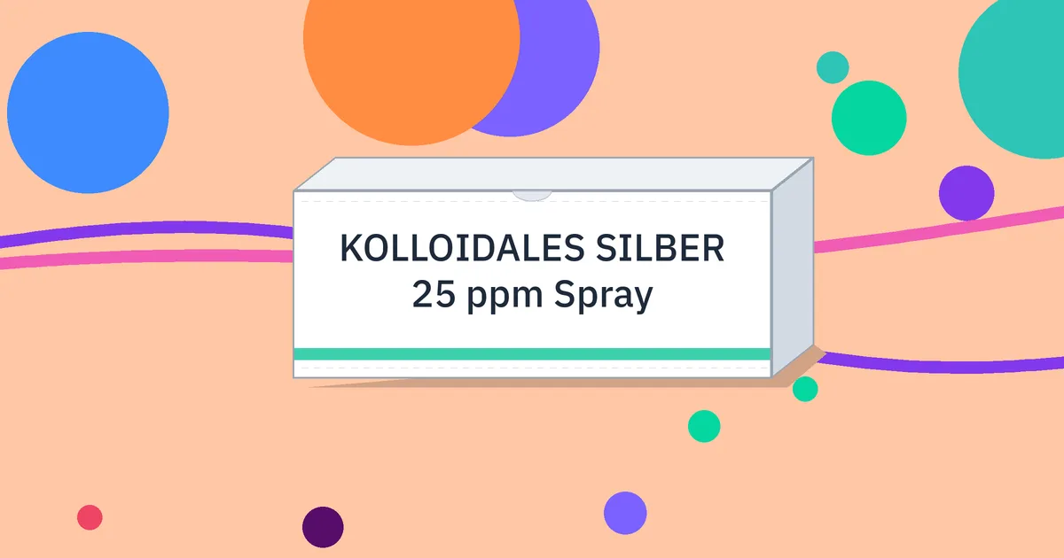 Symbolbild: Packung mit der Aufschrift KOLLOIDALES SILBER 25 ppm Spray (PZN 16364075) – Verfügbarkeit und Bezug in Apotheken in Frankfurt am Main