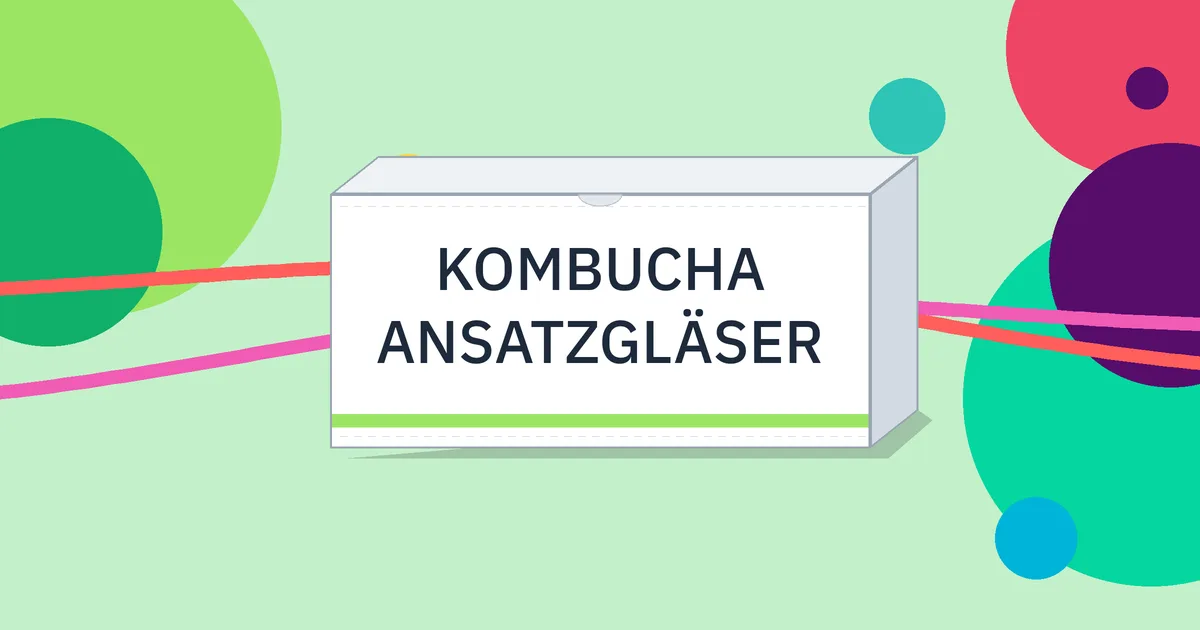 Symbolbild: Packung mit der Aufschrift KOMBUCHA ANSATZGLÄSER (PZN 11322072) – Verfügbarkeit und Bezug in Apotheken in Frankfurt am Main