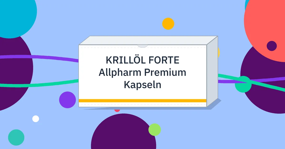 Symbolbild: Packung mit der Aufschrift KRILLÖL FORTE Allpharm Premium Kapseln (PZN 19512820) – Verfügbarkeit und Bezug in Apotheken in Frankfurt am Main