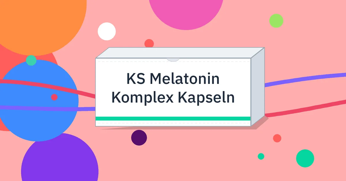 Symbolbild: Packung mit der Aufschrift KS Melatonin Komplex Kapseln (PZN 20583653) – Verfügbarkeit und Bezug in Apotheken in Frankfurt am Main