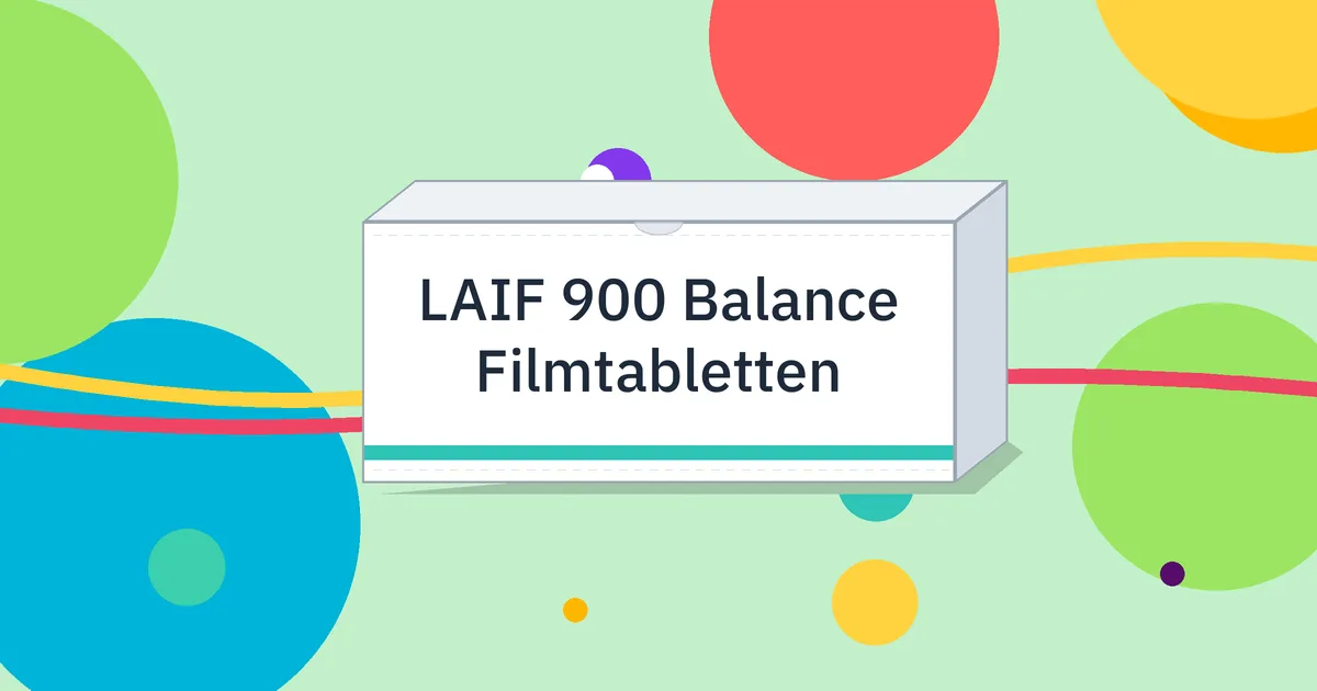Symbolbild: Packung mit der Aufschrift LAIF 900 Balance Filmtabletten (PZN 02298937) – Verfügbarkeit und Bezug in Apotheken in Frankfurt am Main