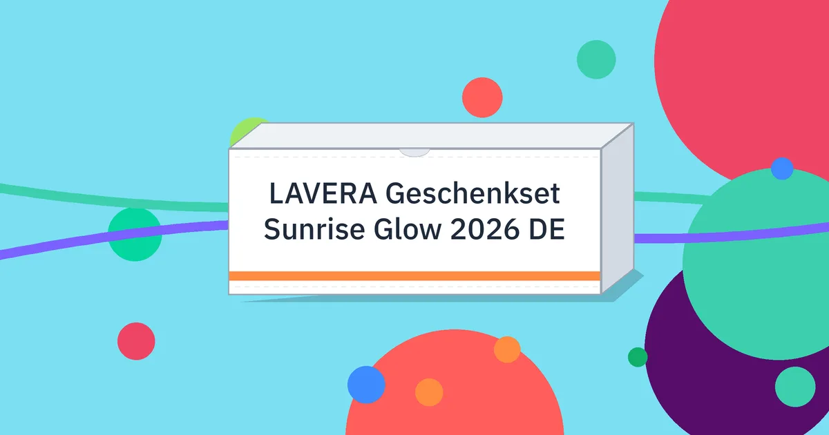 Symbolbild: Packung mit der Aufschrift LAVERA Geschenkset Sunrise Glow 2026 DE (PZN 20351210) – Verfügbarkeit und Bezug in Apotheken in Frankfurt am Main