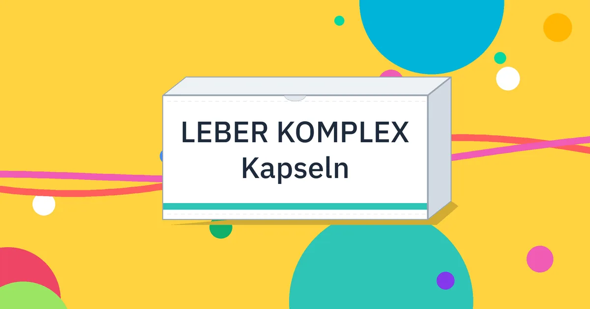Symbolbild: Packung mit der Aufschrift LEBER KOMPLEX Kapseln (PZN 20927302) – Verfügbarkeit und Bezug in Apotheken in Frankfurt am Main