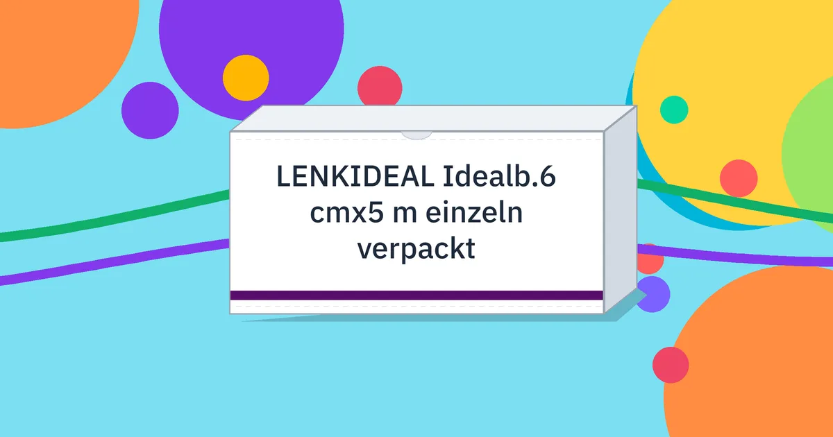 Symbolbild: Packung mit der Aufschrift LENKIDEAL Idealb.6 cmx5 m einzeln verpackt (PZN 03130269) – Verfügbarkeit und Bezug in Apotheken in Frankfurt am Main