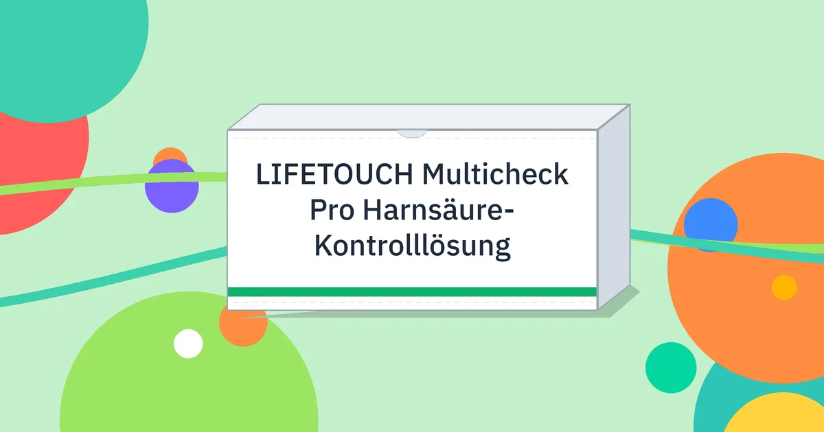 Symbolbild: Packung mit der Aufschrift LIFETOUCH Multicheck Pro Harnsäure-Kontrolllösung (PZN 11362255) – Verfügbarkeit und Bezug in Apotheken in Frankfurt am Main