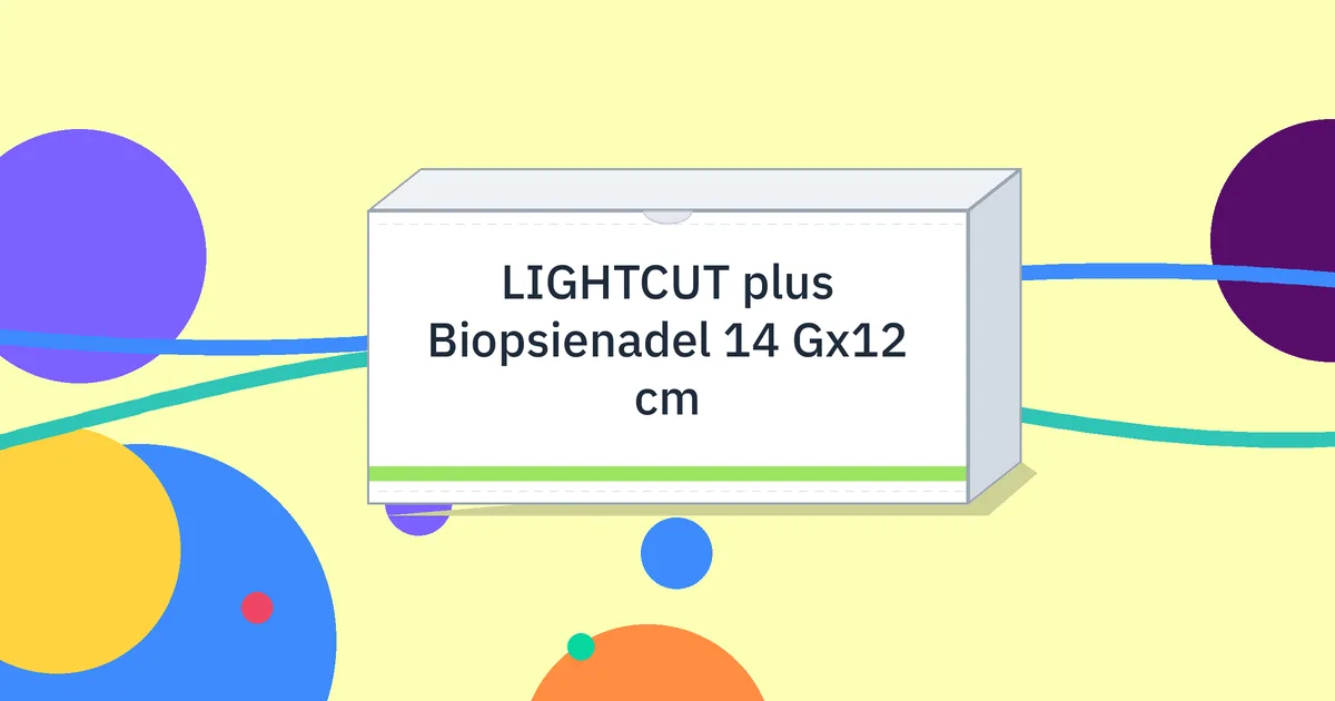 Symbolbild: Packung mit der Aufschrift LIGHTCUT plus Biopsienadel 14 Gx12 cm (PZN 16921914) – Verfügbarkeit und Bezug in Apotheken in Frankfurt am Main