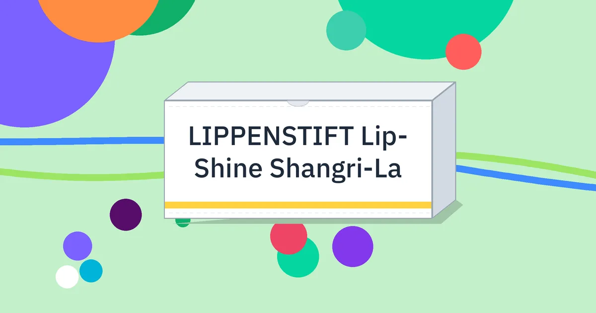 Symbolbild: Packung mit der Aufschrift LIPPENSTIFT Lip-Shine Shangri-La (PZN 19169233) – Verfügbarkeit und Bezug in Apotheken in Frankfurt am Main