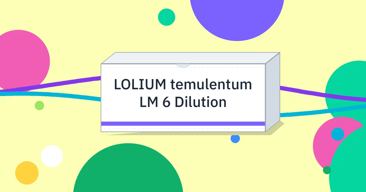 Symbolbild: Packung mit der Aufschrift LOLIUM temulentum LM 6 Dilution (PZN 13535174) – Verfügbarkeit und Bezug in Apotheken in Frankfurt am Main