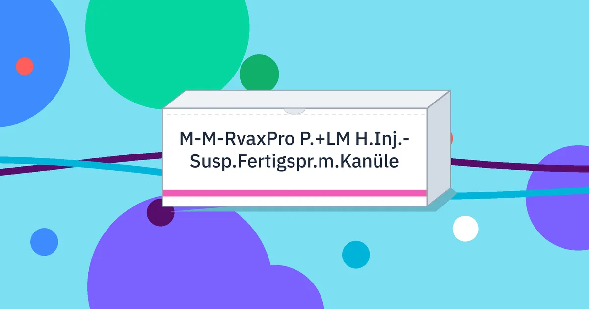 Symbolbild: Packung mit der Aufschrift M-M-RvaxPro P.+LM H.Inj.-Susp.Fertigspr.m.Kanüle (PZN 06900727) – Verfügbarkeit und Bezug in Apotheken in Frankfurt am Main