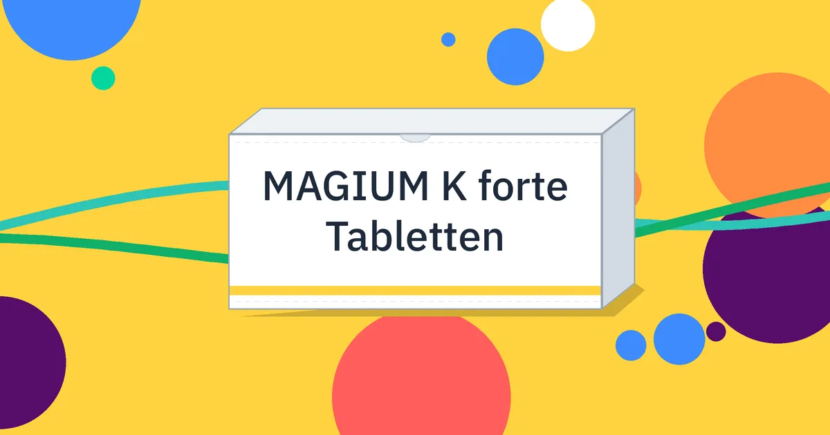 Symbolbild: Packung mit der Aufschrift MAGIUM K forte Tabletten (PZN 02881826) – Verfügbarkeit und Bezug in Apotheken in Frankfurt am Main