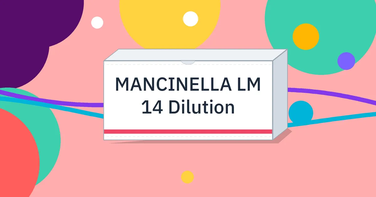 Symbolbild: Packung mit der Aufschrift MANCINELLA LM 14 Dilution (PZN 13540844) – Verfügbarkeit und Bezug in Apotheken in Frankfurt am Main