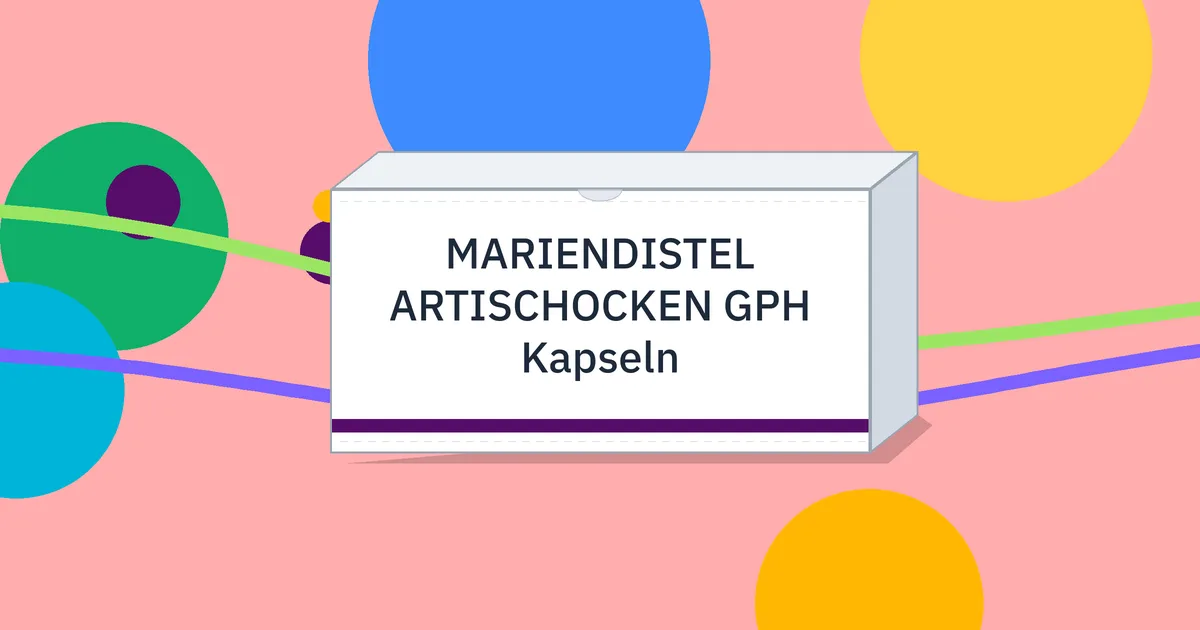 Symbolbild: Packung mit der Aufschrift MARIENDISTEL ARTISCHOCKEN GPH Kapseln (PZN 13894602) – Verfügbarkeit und Bezug in Apotheken in Frankfurt am Main