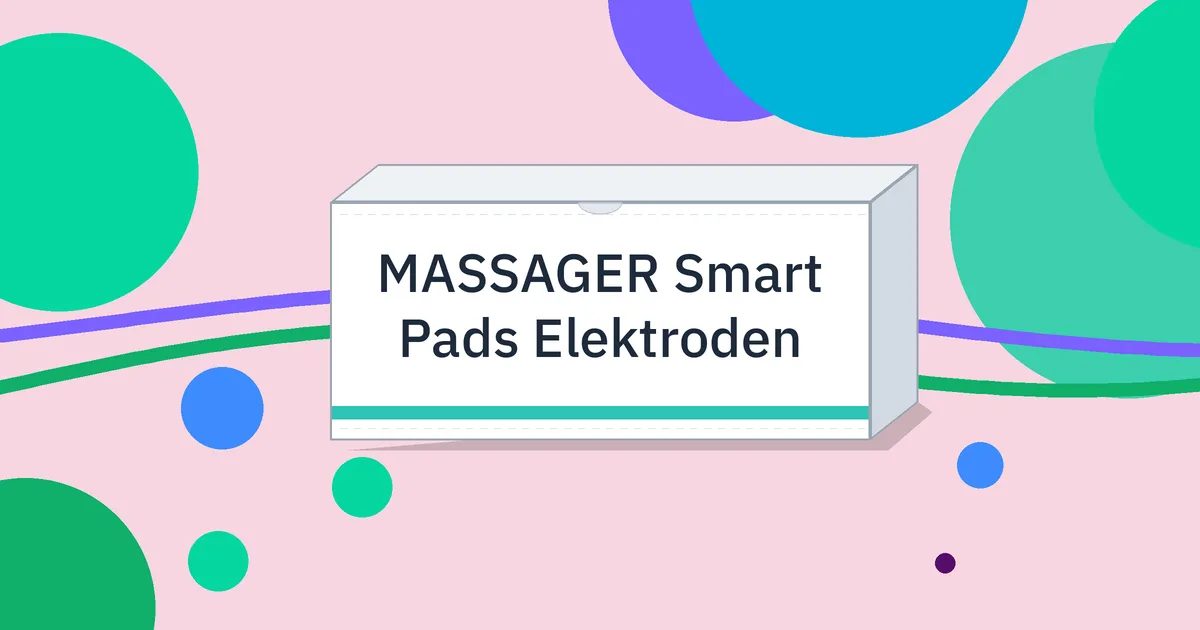 Symbolbild: Packung mit der Aufschrift MASSAGER Smart Pads Elektroden (PZN 17314062) – Verfügbarkeit und Bezug in Apotheken in Frankfurt am Main