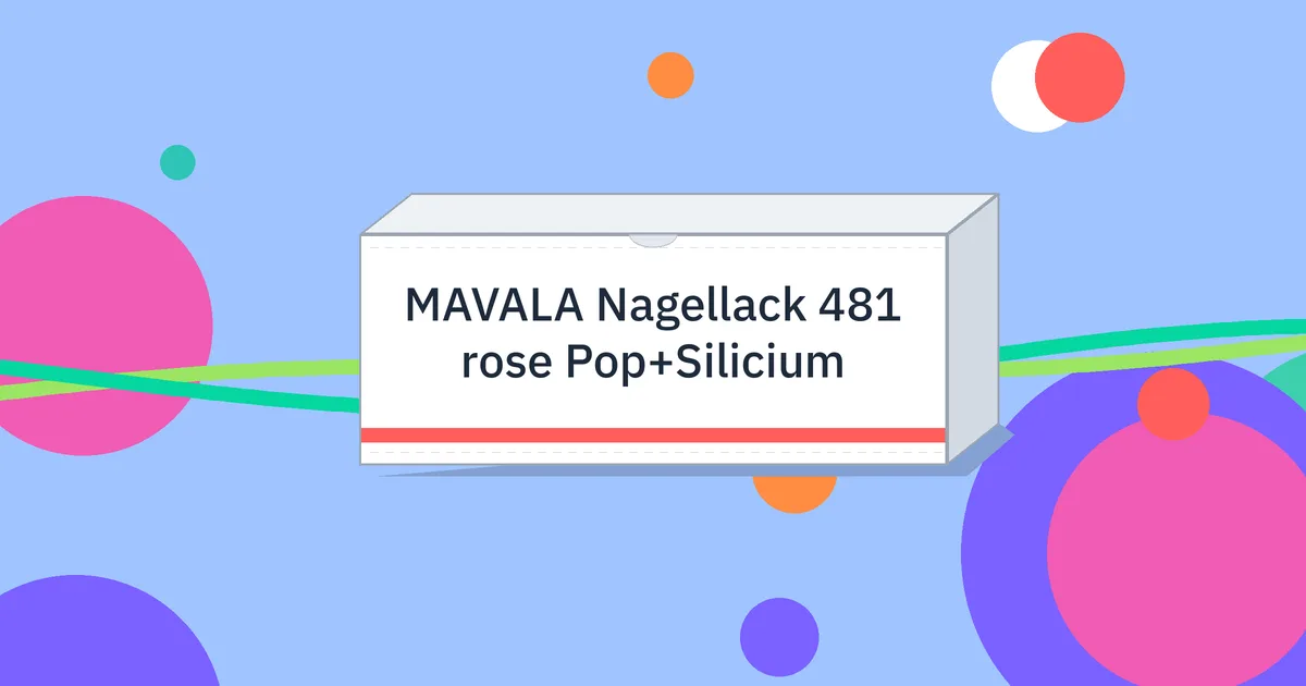Symbolbild: Packung mit der Aufschrift MAVALA Nagellack 481 rose Pop+Silicium (PZN 19882238) – Verfügbarkeit und Bezug in Apotheken in Frankfurt am Main