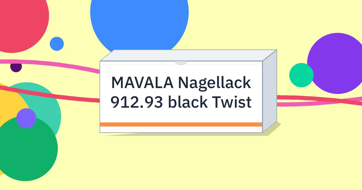 Symbolbild: Packung mit der Aufschrift MAVALA Nagellack 912.93 black Twist (PZN 16810474) – Verfügbarkeit und Bezug in Apotheken in Frankfurt am Main