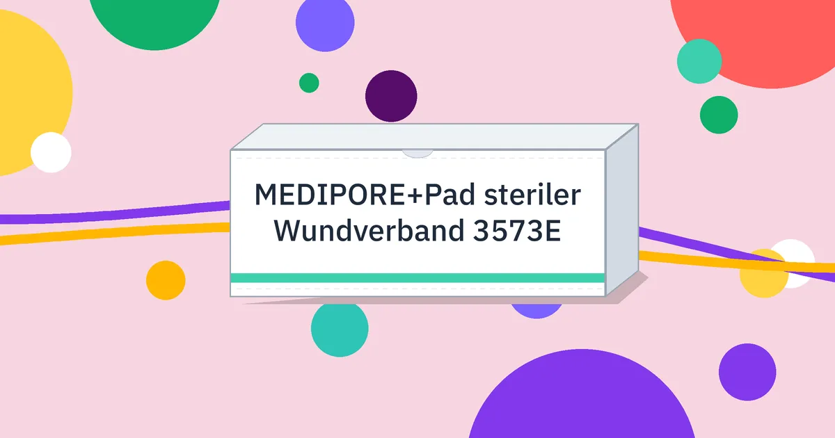 Symbolbild: Packung mit der Aufschrift MEDIPORE+Pad steriler Wundverband 3573E (PZN 01681367) – Verfügbarkeit und Bezug in Apotheken in Frankfurt am Main