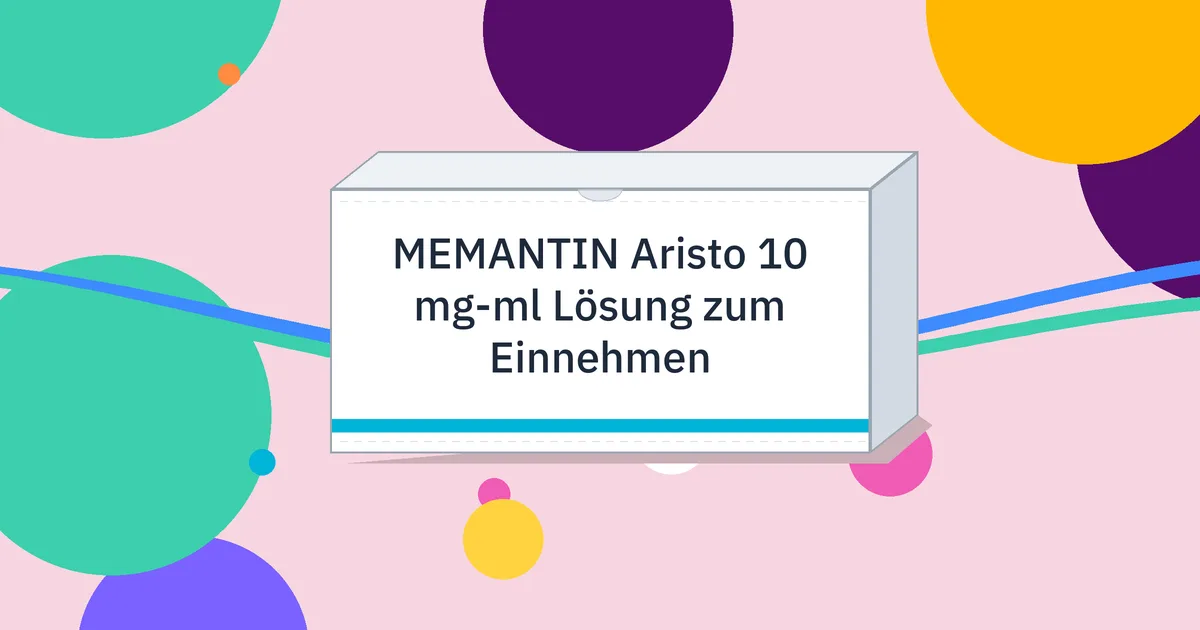 Symbolbild: Packung mit der Aufschrift MEMANTIN Aristo 10 mg-ml Lösung zum Einnehmen (PZN 10273897) – Verfügbarkeit und Bezug in Apotheken in Frankfurt am Main