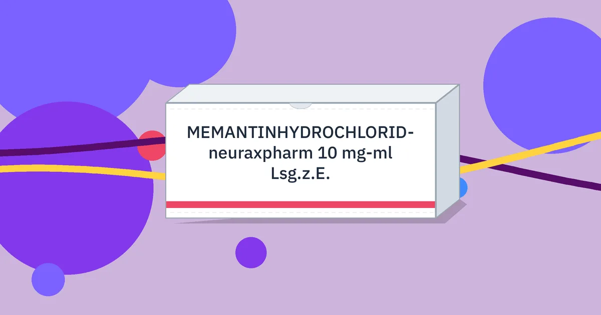 Symbolbild: Packung mit der Aufschrift MEMANTINHYDROCHLORID-neuraxpharm 10 mg-ml Lsg.z.E. (PZN 09923522) – Verfügbarkeit und Bezug in Apotheken in Frankfurt am Main