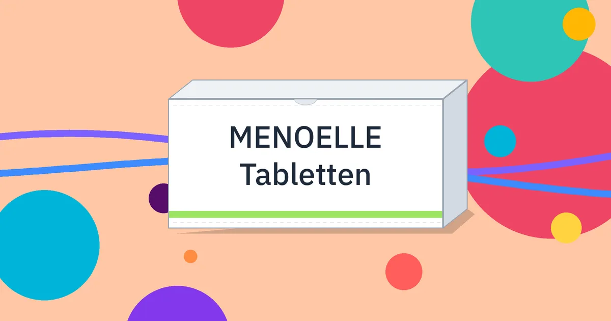 Symbolbild: Packung mit der Aufschrift MENOELLE Tabletten (PZN 15375786) – Verfügbarkeit und Bezug in Apotheken in Frankfurt am Main