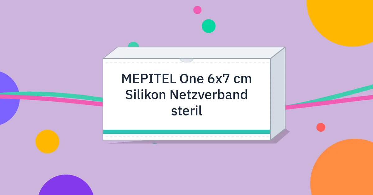 Symbolbild: Packung mit der Aufschrift MEPITEL One 6x7 cm Silikon Netzverband steril (PZN 19702549) – Verfügbarkeit und Bezug in Apotheken in Frankfurt am Main