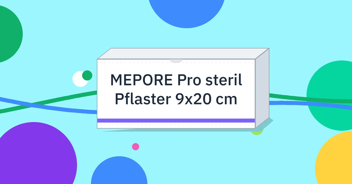 Symbolbild: Packung mit der Aufschrift MEPORE Pro steril Pflaster 9x20 cm (PZN 09272467) – Verfügbarkeit und Bezug in Apotheken in Frankfurt am Main