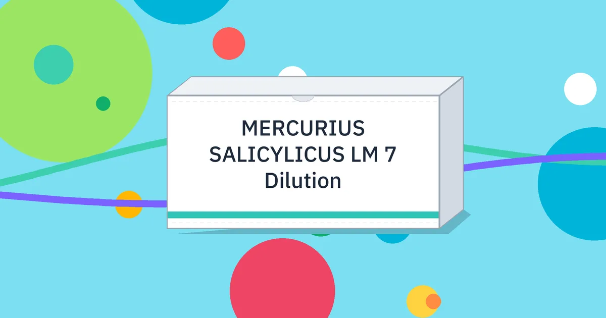 Symbolbild: Packung mit der Aufschrift MERCURIUS SALICYLICUS LM 7 Dilution (PZN 12953550) – Verfügbarkeit und Bezug in Apotheken in Frankfurt am Main