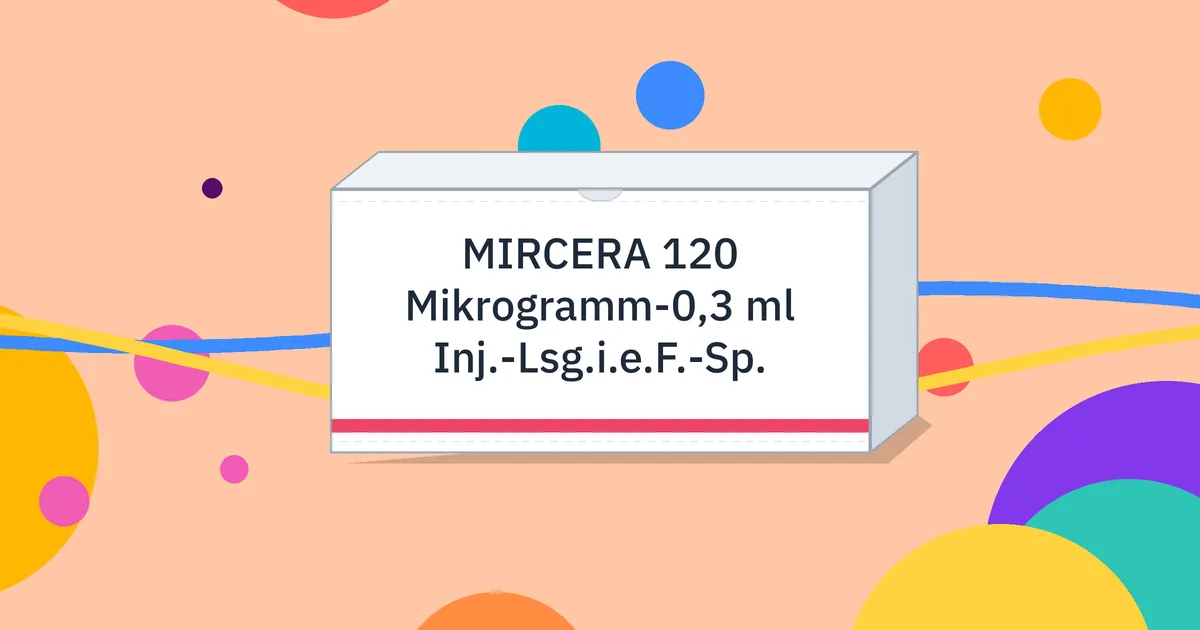Symbolbild: Packung mit der Aufschrift MIRCERA 120 Mikrogramm-0,3 ml Inj.-Lsg.i.e.F.-Sp. (PZN 09460861) – Verfügbarkeit und Bezug in Apotheken in Frankfurt am Main