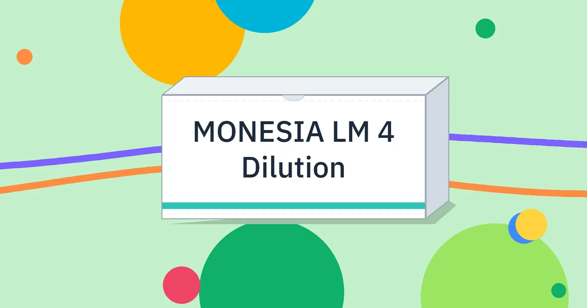 Symbolbild: Packung mit der Aufschrift MONESIA LM 4 Dilution (PZN 13610651) – Verfügbarkeit und Bezug in Apotheken in Frankfurt am Main