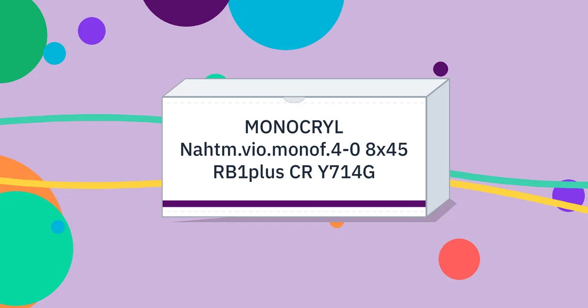 Symbolbild: Packung mit der Aufschrift MONOCRYL Nahtm.vio.monof.4-0 8x45 RB1plus CR Y714G (PZN 20915894) – Verfügbarkeit und Bezug in Apotheken in Frankfurt am Main