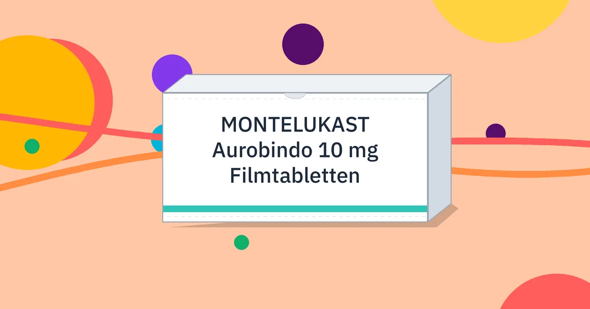 Symbolbild: Packung mit der Aufschrift MONTELUKAST Aurobindo 10 mg Filmtabletten (PZN 00063638) – Verfügbarkeit und Bezug in Apotheken in Frankfurt am Main