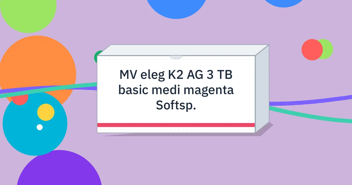 Symbolbild: Packung mit der Aufschrift MV eleg K2 AG 3 TB basic medi magenta Softsp. (PZN 14643546) – Verfügbarkeit und Bezug in Apotheken in Frankfurt am Main