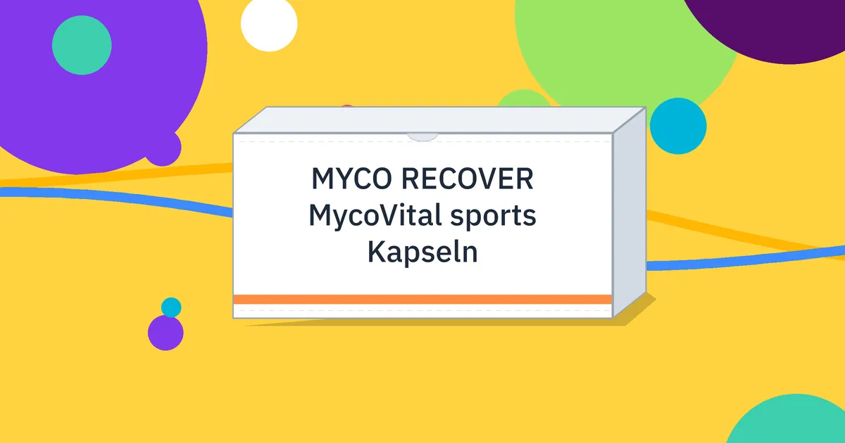Symbolbild: Packung mit der Aufschrift MYCO RECOVER MycoVital sports Kapseln (PZN 19710773) – Verfügbarkeit und Bezug in Apotheken in Frankfurt am Main
