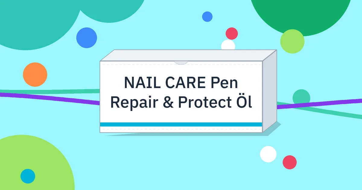 Symbolbild: Packung mit der Aufschrift NAIL CARE Pen Repair & Protect Öl (PZN 20606006) – Verfügbarkeit und Bezug in Apotheken in Frankfurt am Main