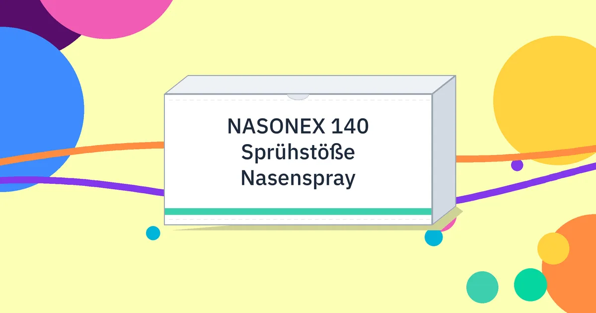 Symbolbild: Packung mit der Aufschrift NASONEX 140 Sprühstöße Nasenspray (PZN 05120832) – Verfügbarkeit und Bezug in Apotheken in Frankfurt am Main