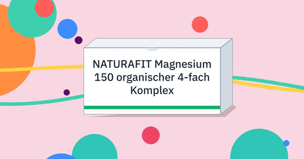 Symbolbild: Packung mit der Aufschrift NATURAFIT Magnesium 150 organischer 4-fach Komplex (PZN 18501323) – Verfügbarkeit und Bezug in Apotheken in Frankfurt am Main
