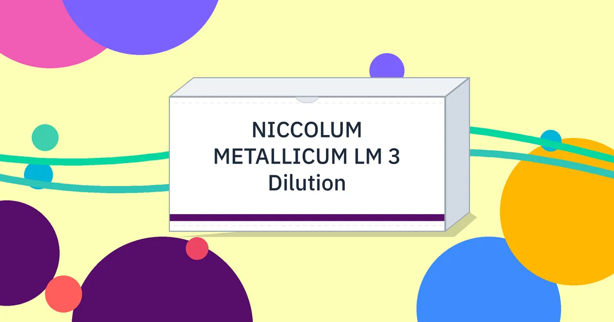 Symbolbild: Packung mit der Aufschrift NICCOLUM METALLICUM LM 3 Dilution (PZN 12968066) – Verfügbarkeit und Bezug in Apotheken in Frankfurt am Main