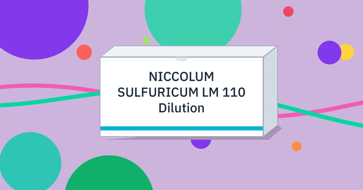 Symbolbild: Packung mit der Aufschrift NICCOLUM SULFURICUM LM 110 Dilution (PZN 12968942) – Verfügbarkeit und Bezug in Apotheken in Frankfurt am Main