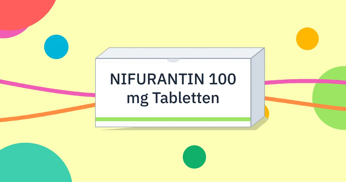 Symbolbild: Packung mit der Aufschrift NIFURANTIN 100 mg Tabletten (PZN 16703531) – Verfügbarkeit und Bezug in Apotheken in Frankfurt am Main