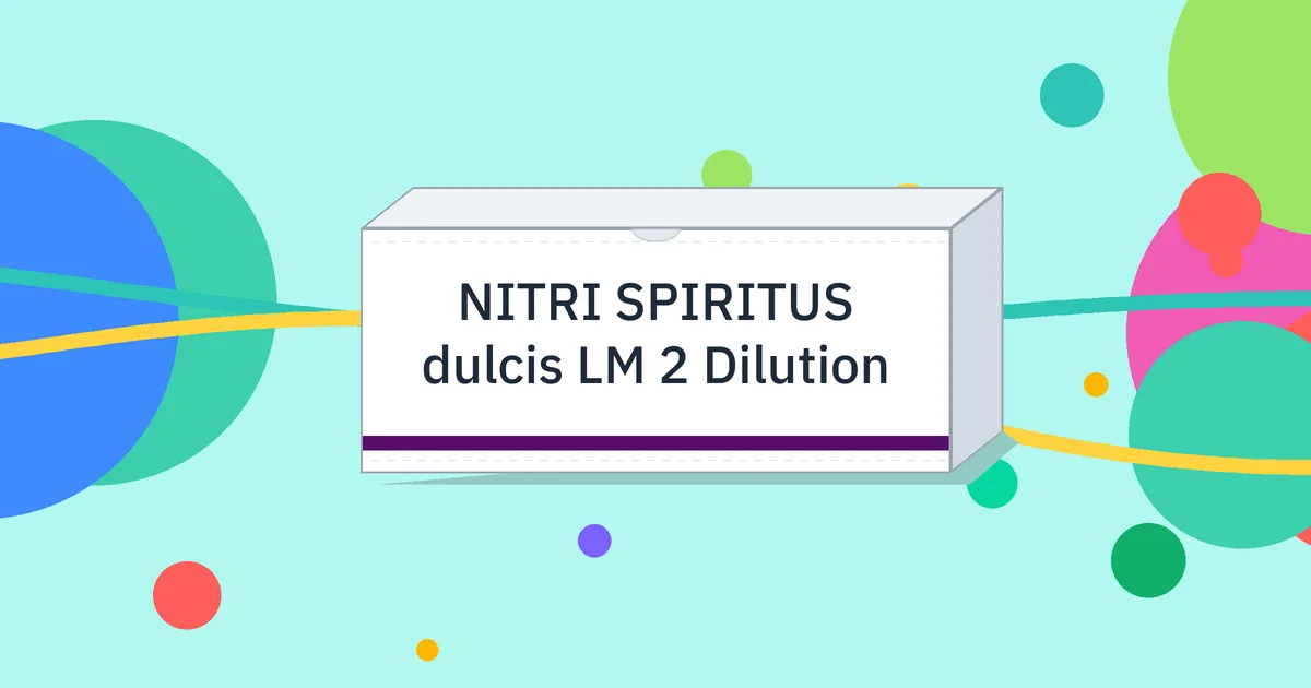 Symbolbild: Packung mit der Aufschrift NITRI SPIRITUS dulcis LM 2 Dilution (PZN 13619451) – Verfügbarkeit und Bezug in Apotheken in Frankfurt am Main