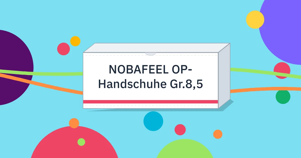 Symbolbild: Packung mit der Aufschrift NOBAFEEL OP-Handschuhe Gr.8,5 (PZN 03277417) – Verfügbarkeit und Bezug in Apotheken in Frankfurt am Main