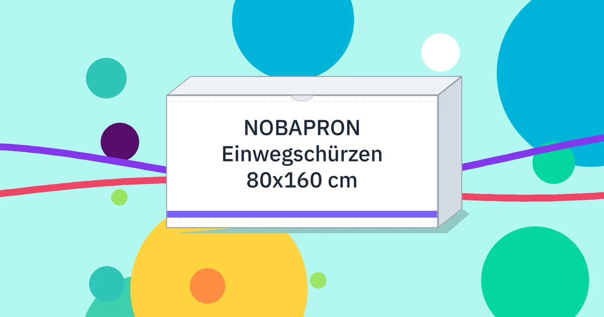 Symbolbild: Packung mit der Aufschrift NOBAPRON Einwegschürzen 80x160 cm (PZN 13920742) – Verfügbarkeit und Bezug in Apotheken in Frankfurt am Main