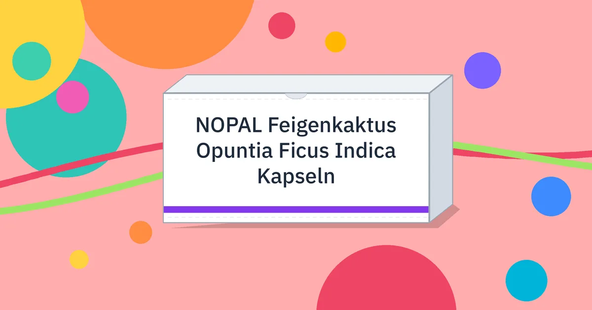 Symbolbild: Packung mit der Aufschrift NOPAL Feigenkaktus Opuntia Ficus Indica Kapseln (PZN 18724365) – Verfügbarkeit und Bezug in Apotheken in Frankfurt am Main