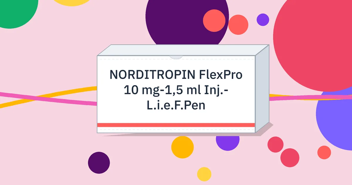 Symbolbild: Packung mit der Aufschrift NORDITROPIN FlexPro 10 mg-1,5 ml Inj.-L.i.e.F.Pen (PZN 18111680) – Verfügbarkeit und Bezug in Apotheken in Frankfurt am Main