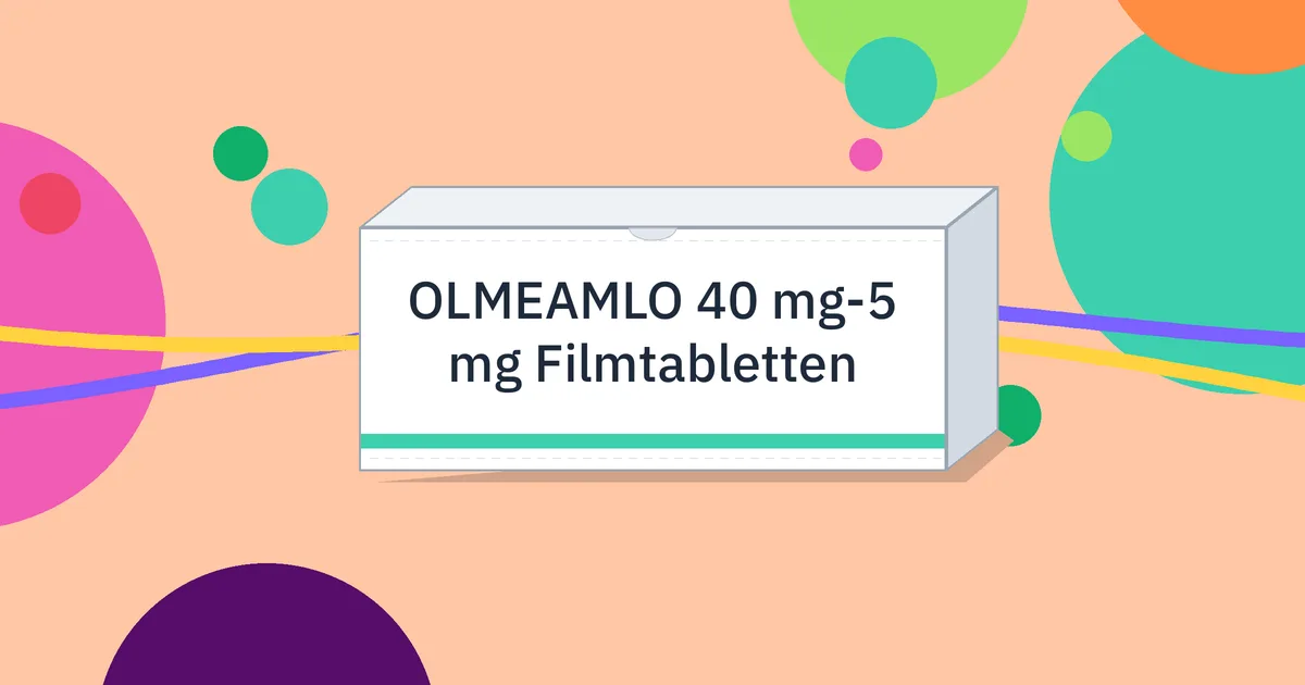 Symbolbild: Packung mit der Aufschrift OLMEAMLO 40 mg-5 mg Filmtabletten (PZN 13724395) – Verfügbarkeit und Bezug in Apotheken in Frankfurt am Main