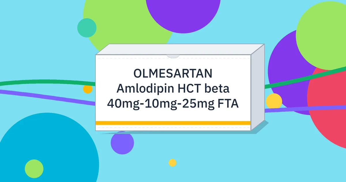 Symbolbild: Packung mit der Aufschrift OLMESARTAN Amlodipin HCT beta 40mg-10mg-25mg FTA (PZN 09422961) – Verfügbarkeit und Bezug in Apotheken in Frankfurt am Main