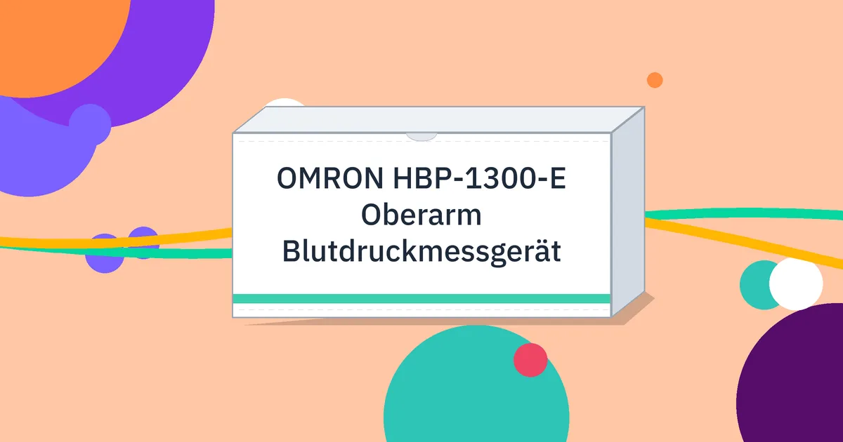 Symbolbild: Packung mit der Aufschrift OMRON HBP-1300-E Oberarm Blutdruckmessgerät (PZN 04745731) – Verfügbarkeit und Bezug in Apotheken in Frankfurt am Main