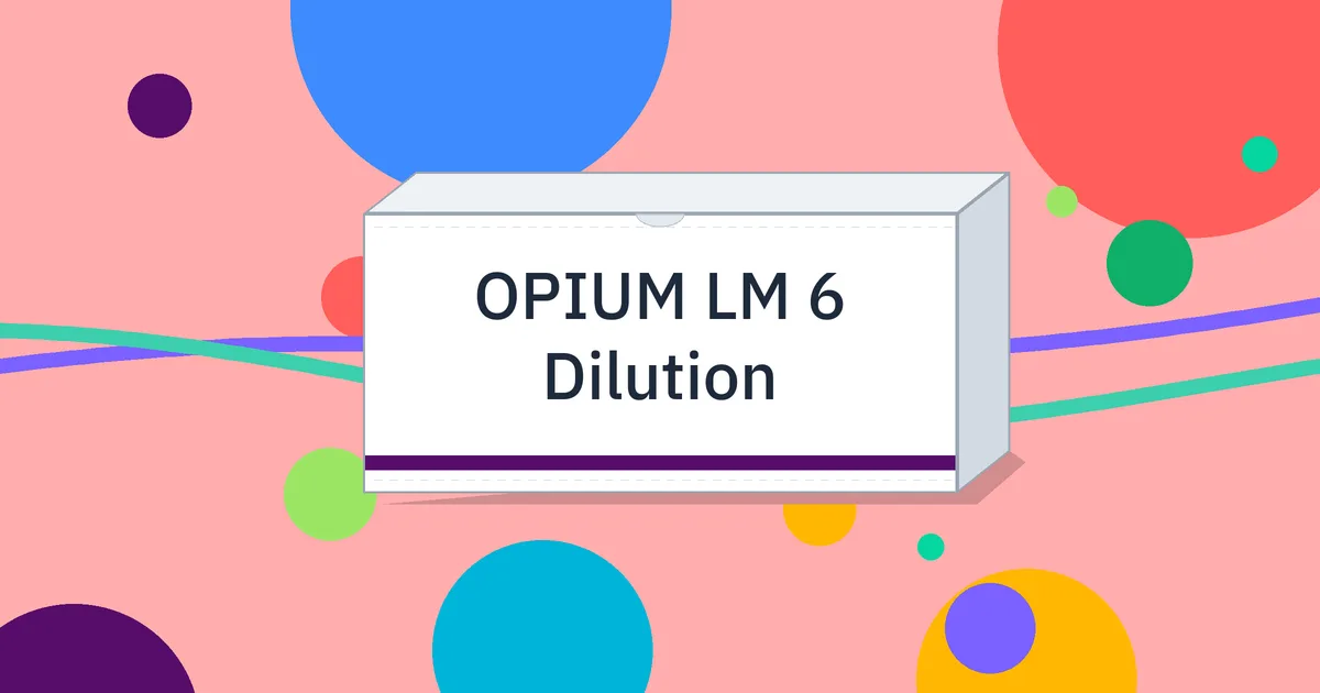 Symbolbild: Packung mit der Aufschrift OPIUM LM 6 Dilution (PZN 06921652) – Verfügbarkeit und Bezug in Apotheken in Frankfurt am Main