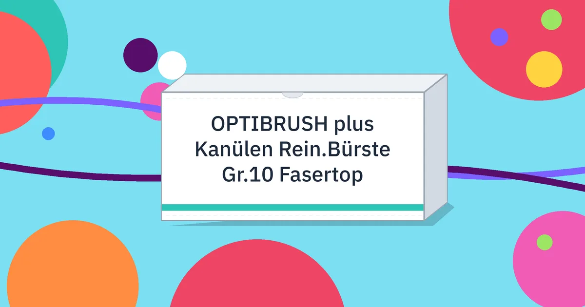 Symbolbild: Packung mit der Aufschrift OPTIBRUSH plus Kanülen Rein.Bürste Gr.10 Fasertop (PZN 11579925) – Verfügbarkeit und Bezug in Apotheken in Frankfurt am Main